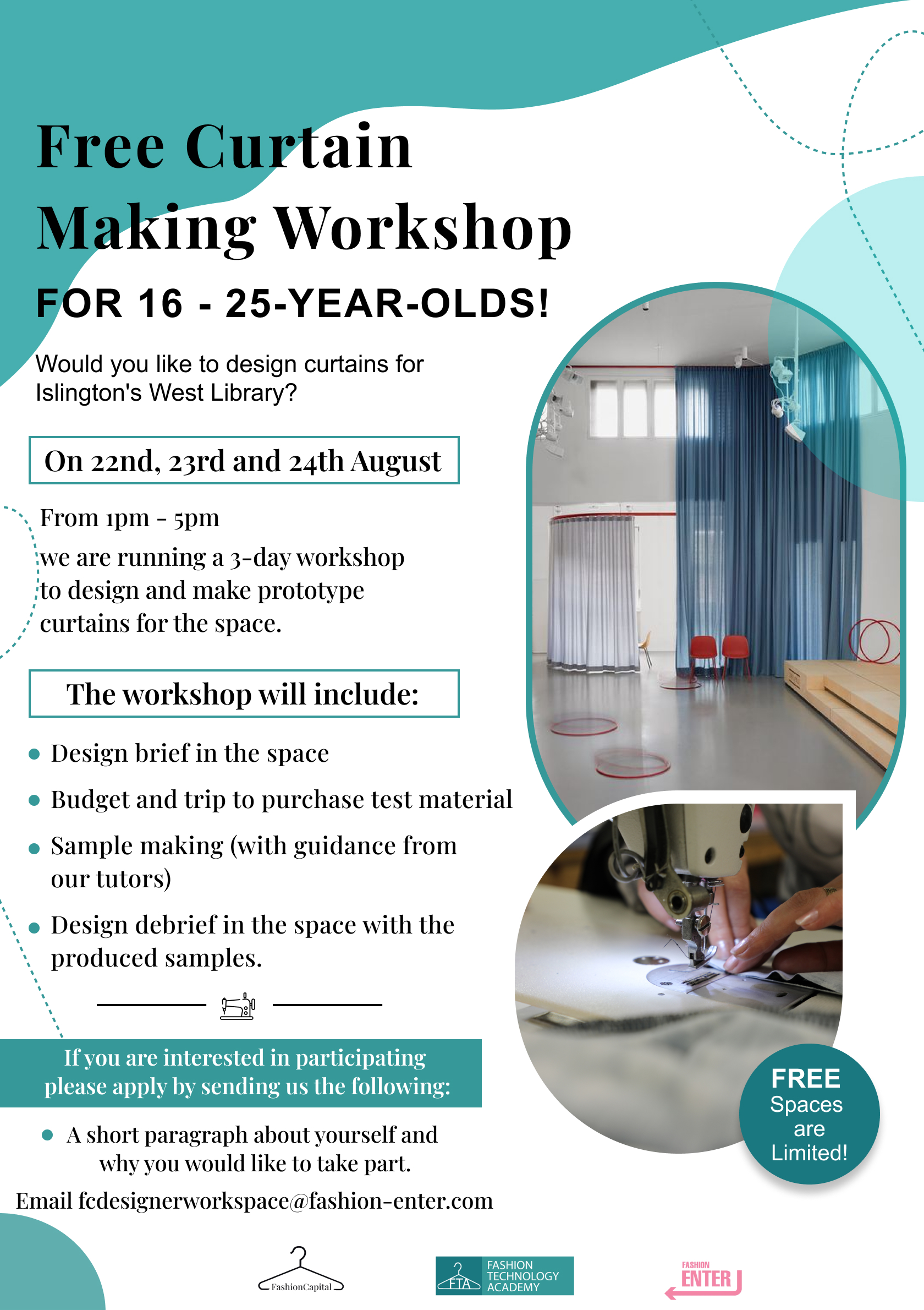 Free Summer Workshop for Islington Residents: Curtain Making - Fashion ...